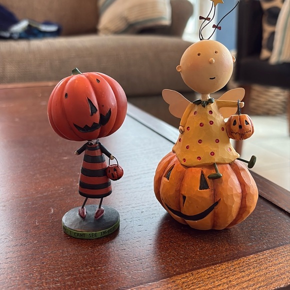 Vintage | Holiday | August Moon Set Of Two Halloween Figurinesdan ...